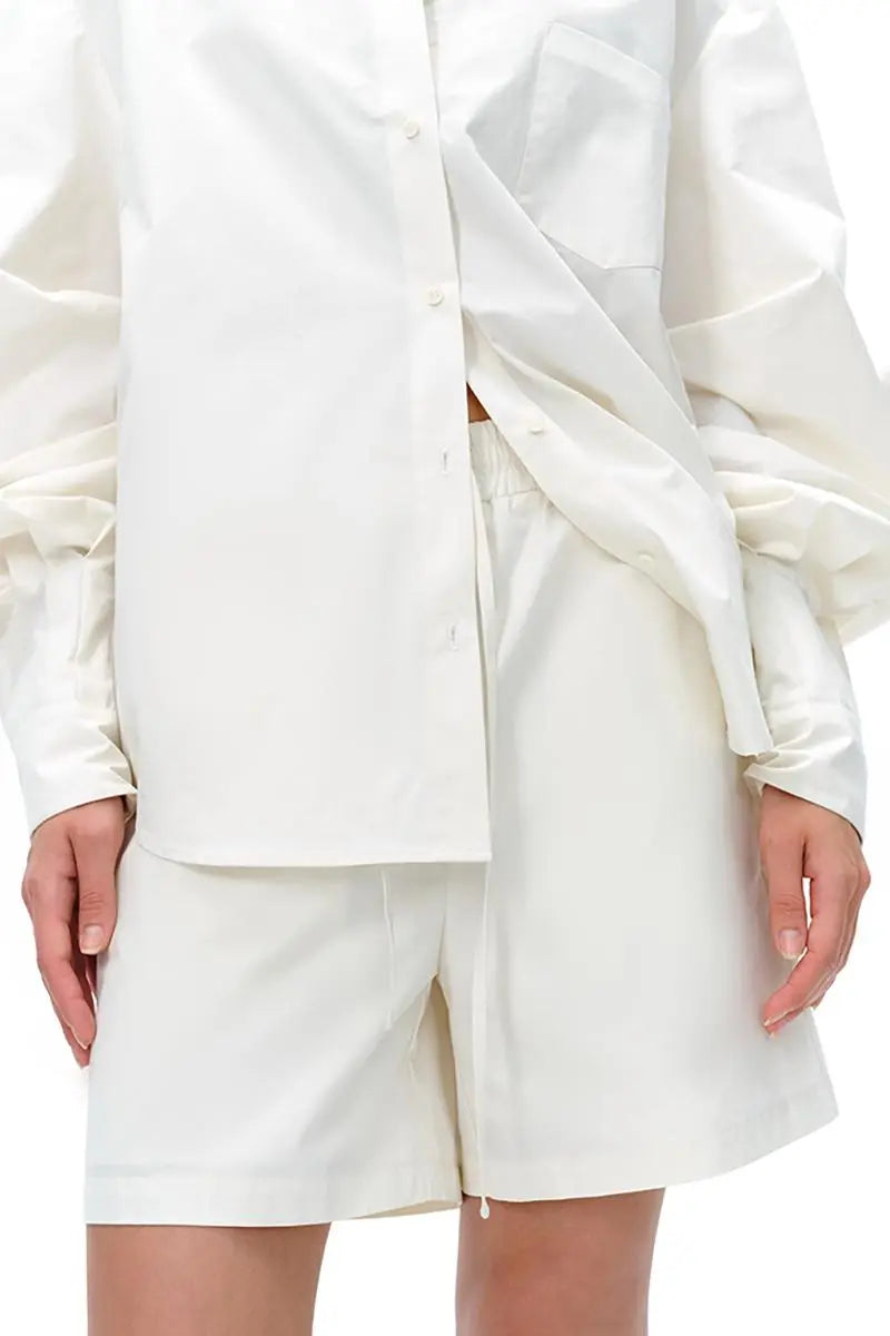 Fibflx Women's Casual Cotton White Shorts