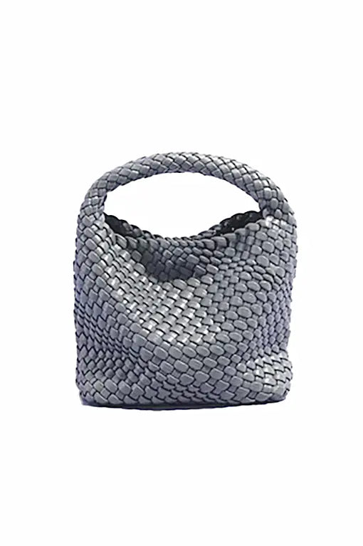 Fibflx Women's Woven Hobo Leather Bag